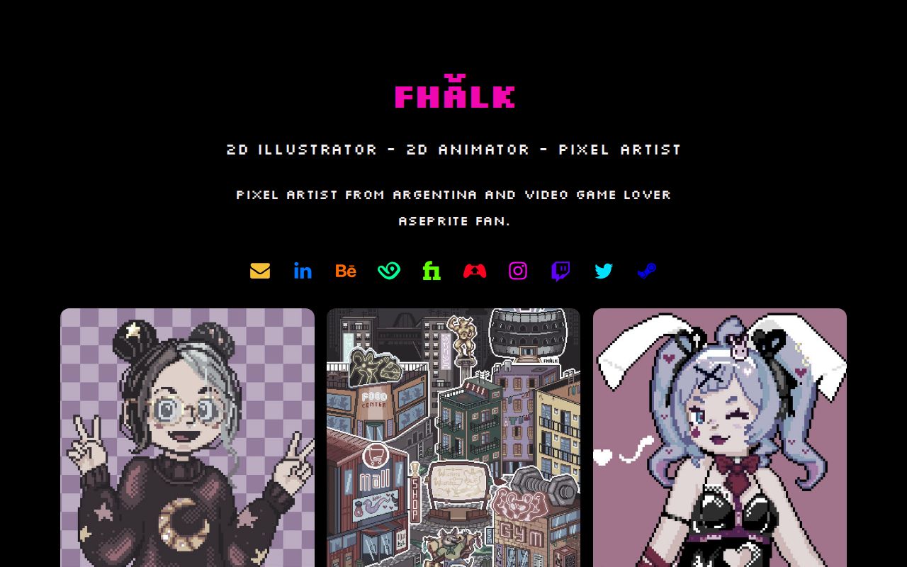 Pixel Art Fhalk Portfolio